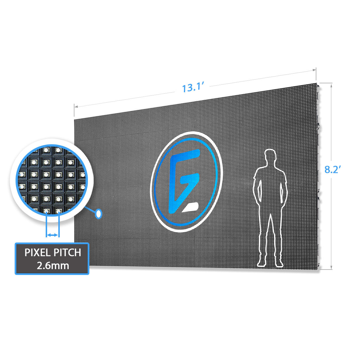 P2.6 LED Video Wall 13,1' X 8,2’ - Geoevent