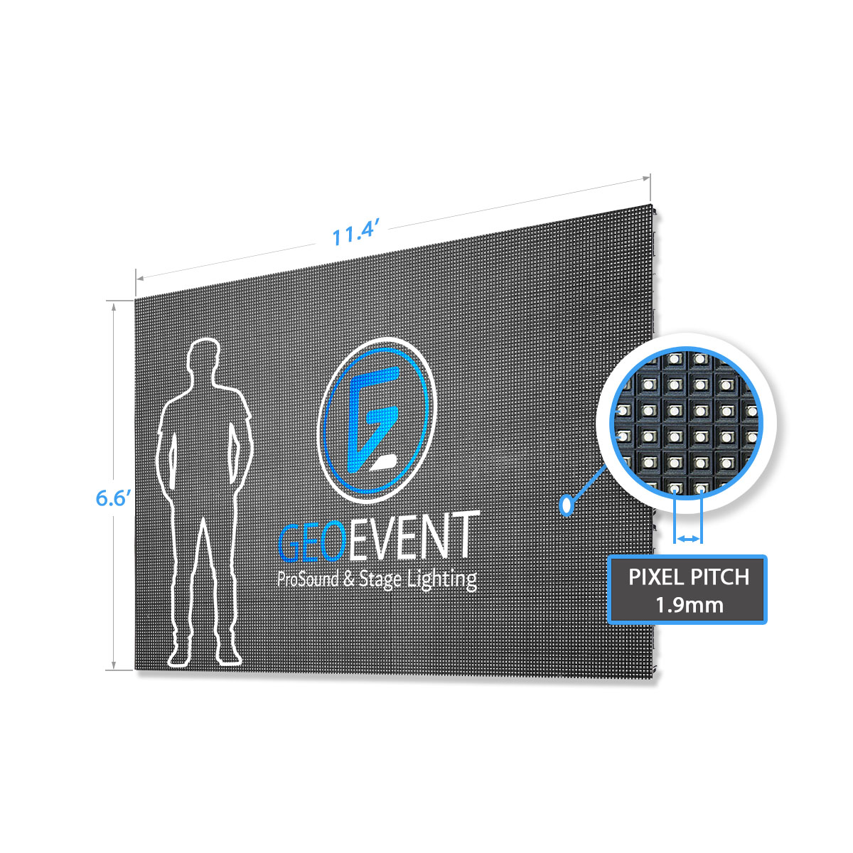 11.4’ X 6.6’LED Video Wall - 1.9mm - Geoevent