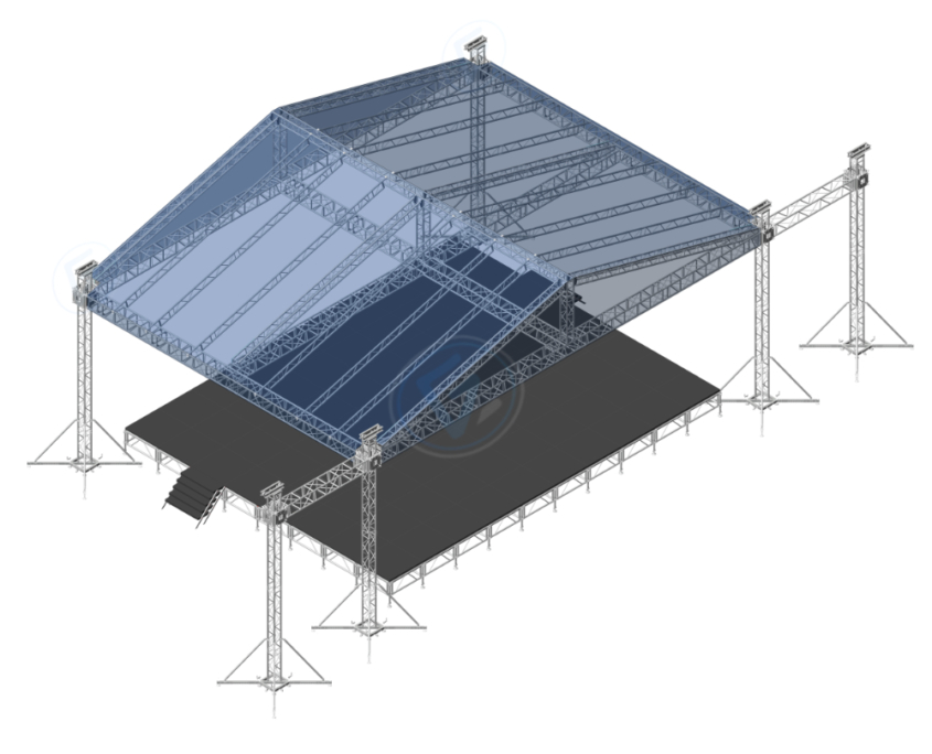 46'x32' Roofing System W/ Stage - GeoEvent - Production AV Equipment ...